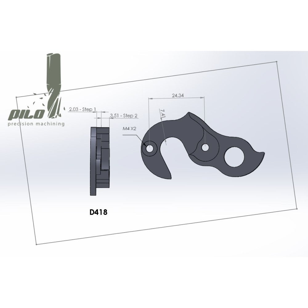 Pilo Rear Derailleur Hangers | D418, for Colnago | Cycling Boutique