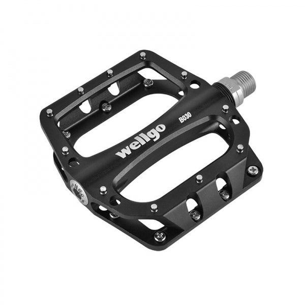 Wellgo Flat Platform Pedals | B030, CNC Alloy | Cycling Boutique