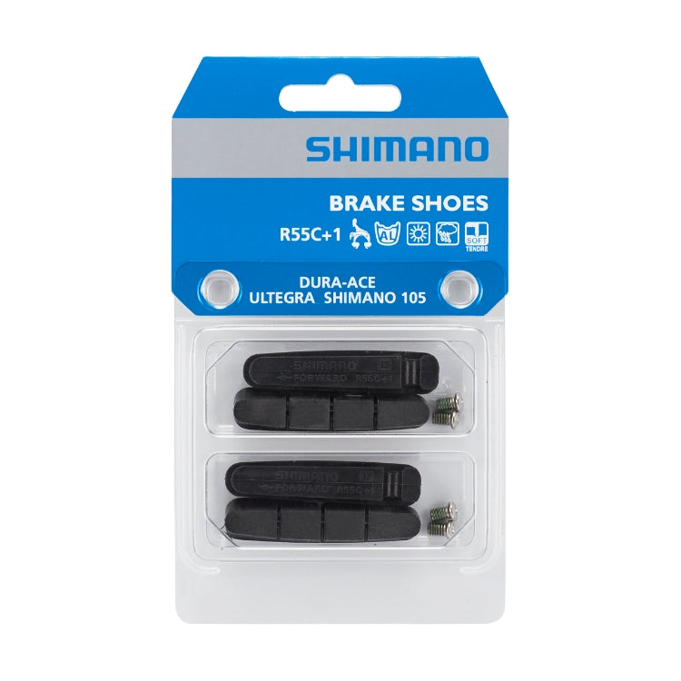 Shimano Rim Brake Shoes | R55C+1 Brake Shoe, 2 Pair | Cycling Boutique