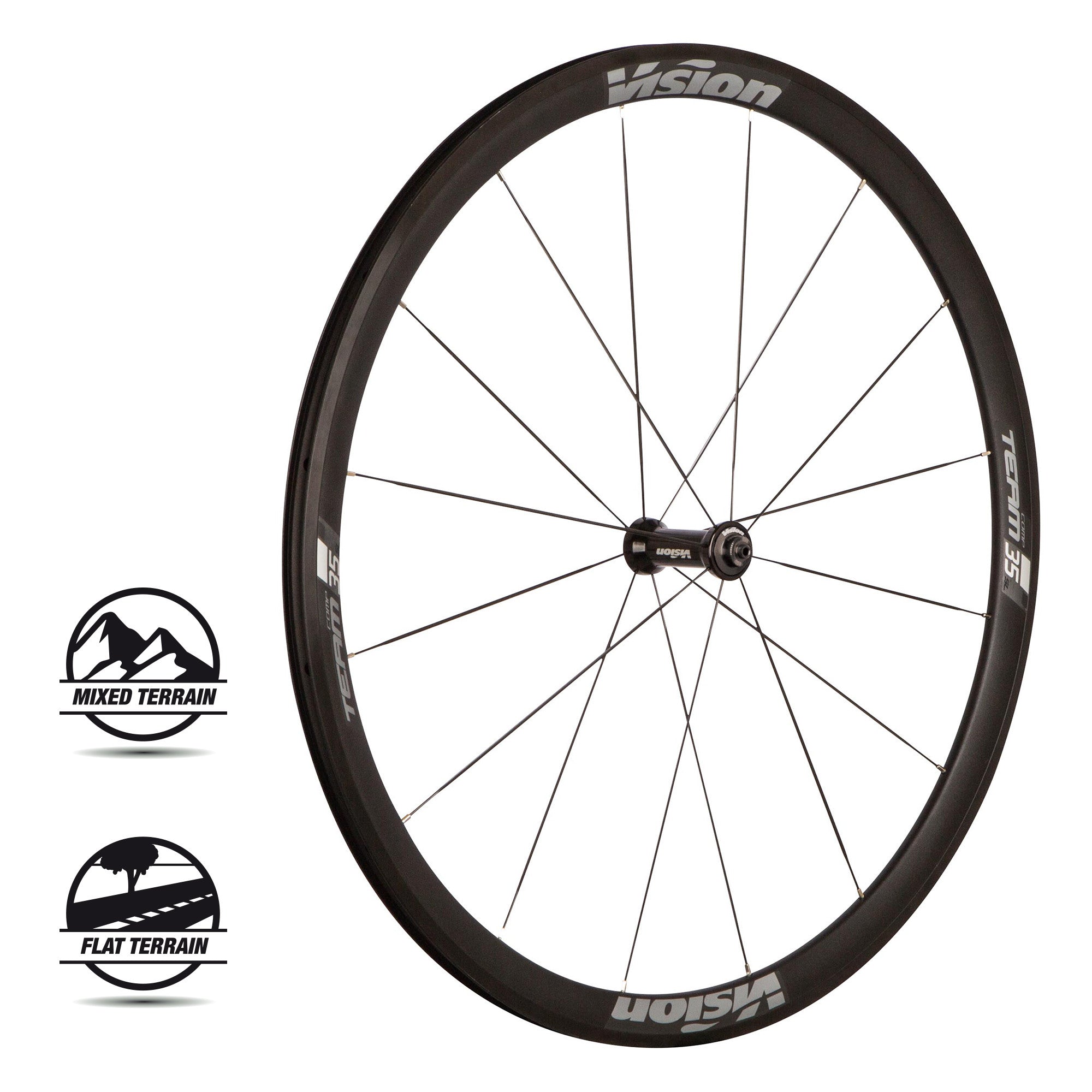 Vision USA Wheelset | Team 35mm Comp SL Alloy, Rim Brake | Cycling Boutique