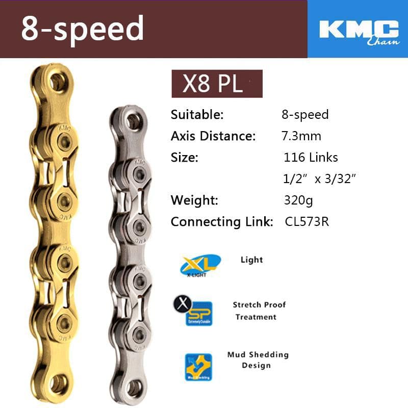 KMC Chains 8-Speed | X-Series - X8 | Cycling Boutique