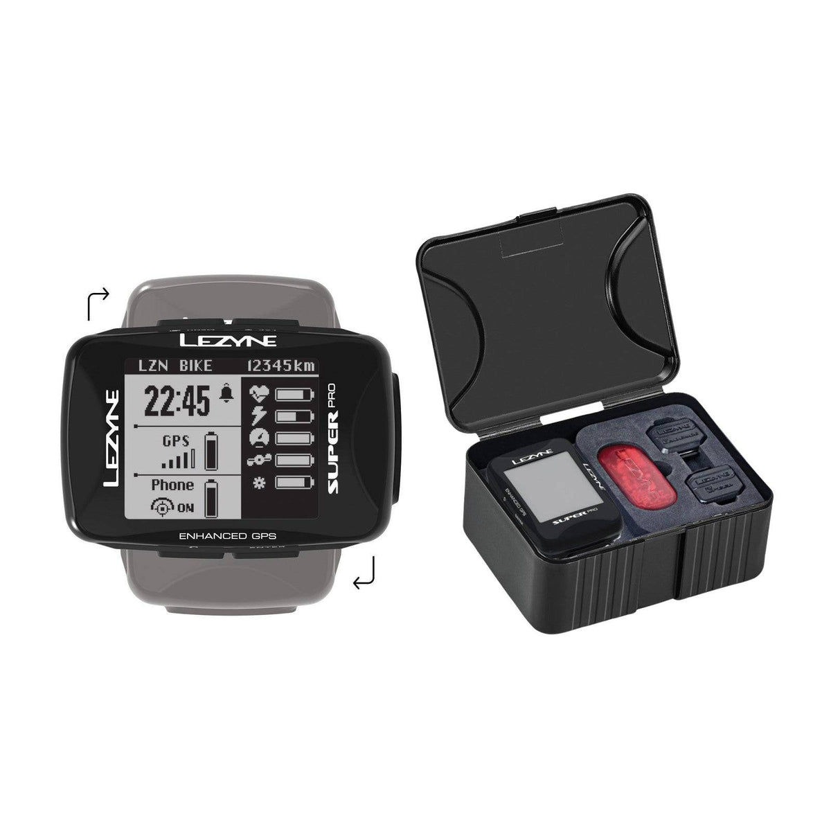 Lezyne CycloComputer Bundle Pack | Super Pro GPS w/ HR, Speed/Cadence ...