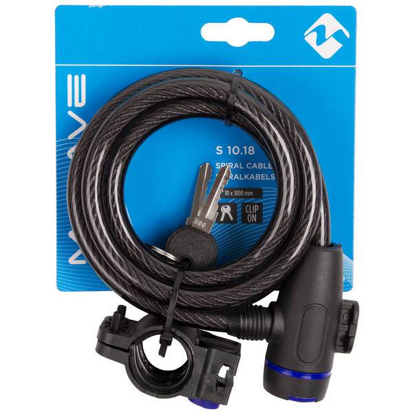 M-Wave Locks | S 10.18 - Spiral Cable Lock, 1.8m x 10mm | Cycling Boutique